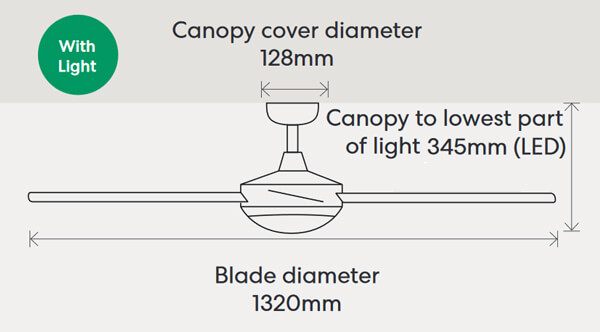 White Fanco Urban 2 Ceiling Fan With Light 52" | Universal Fans