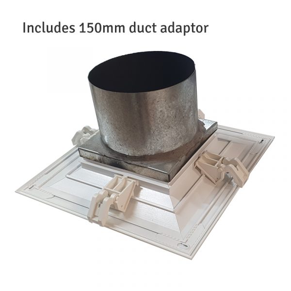Metal Slimline Square Vent 150mm