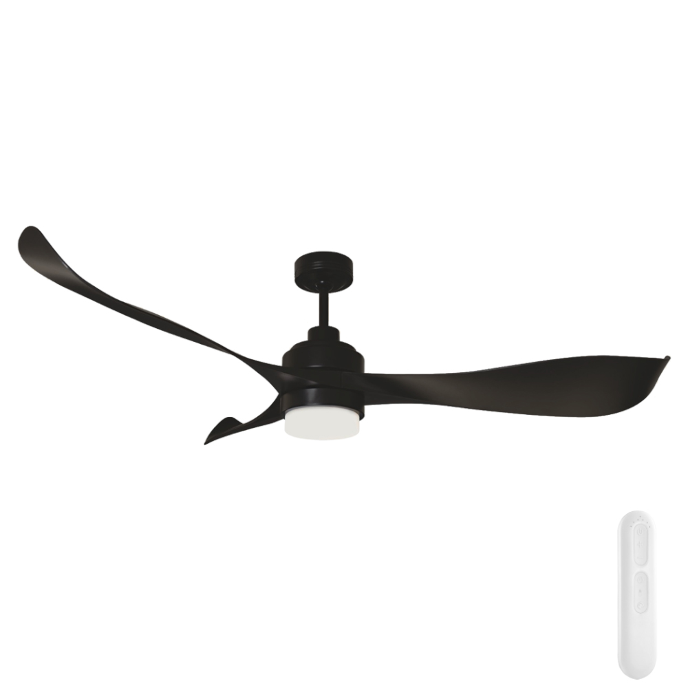Mercator Eagle V2 DC Ceiling Fan 56" with Light. Black | Universal Fans