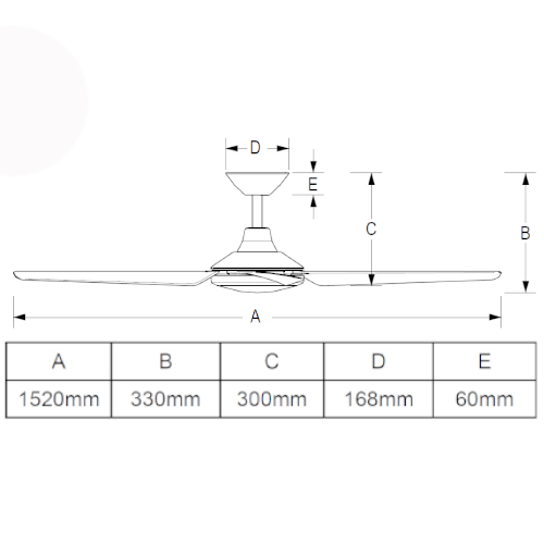 Hunter Pacific Next Creation 52" DC Ceiling Fan with LED Light. White ...