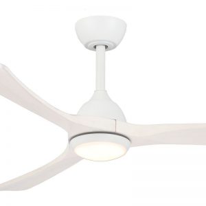 Claro Sleeper DC Ceiling Fan 48" with CCT LED Light. White | Universal Fans