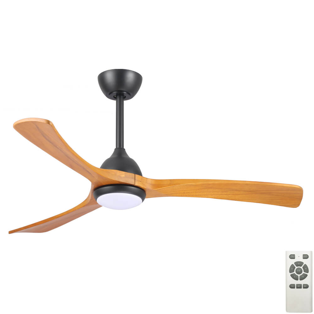 Claro Sleeper DC Ceiling Fan - White with Timber Blades 48"