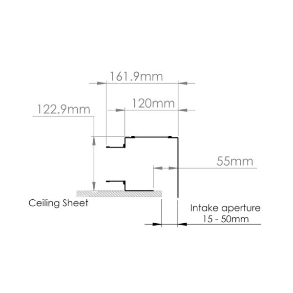 Expella Shadowline Internal Ceiling Diffuser - 150mm - Universal Fans