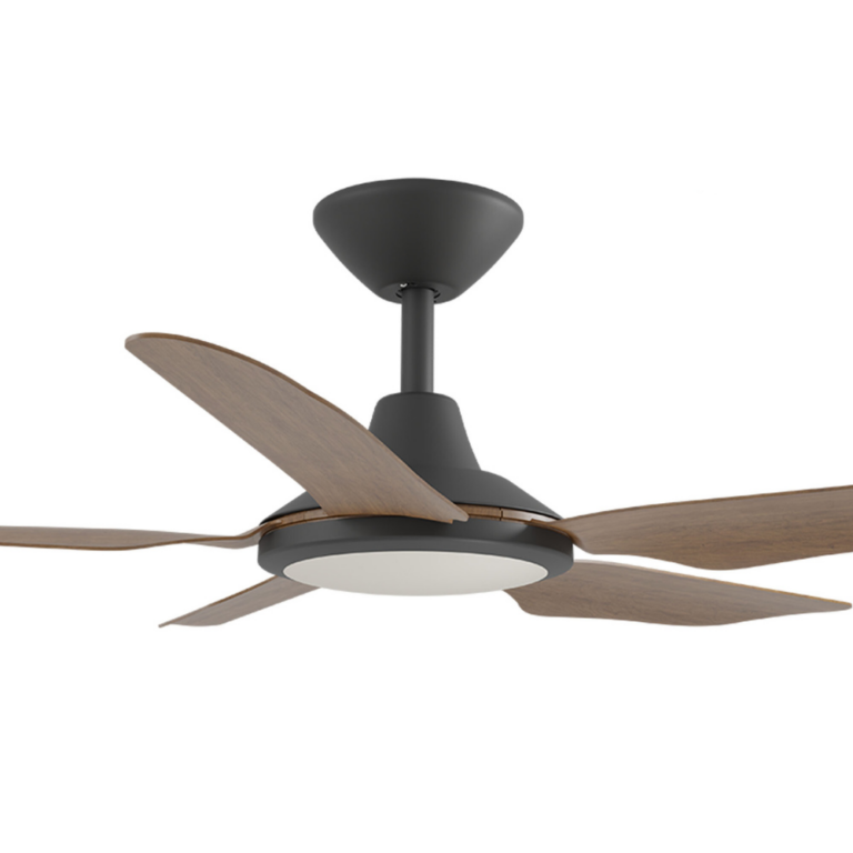 Calibo Storm DC Ceiling Fan 42 inch with LED. Black with Koa ...