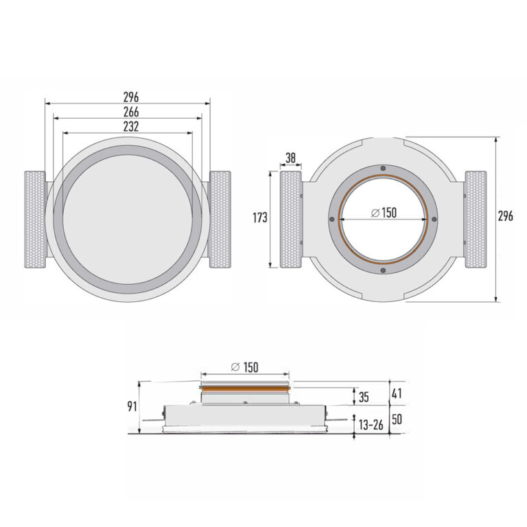 Ergovent Rondo Frameless Diffuser Vent White (150mm)| Universal Fans