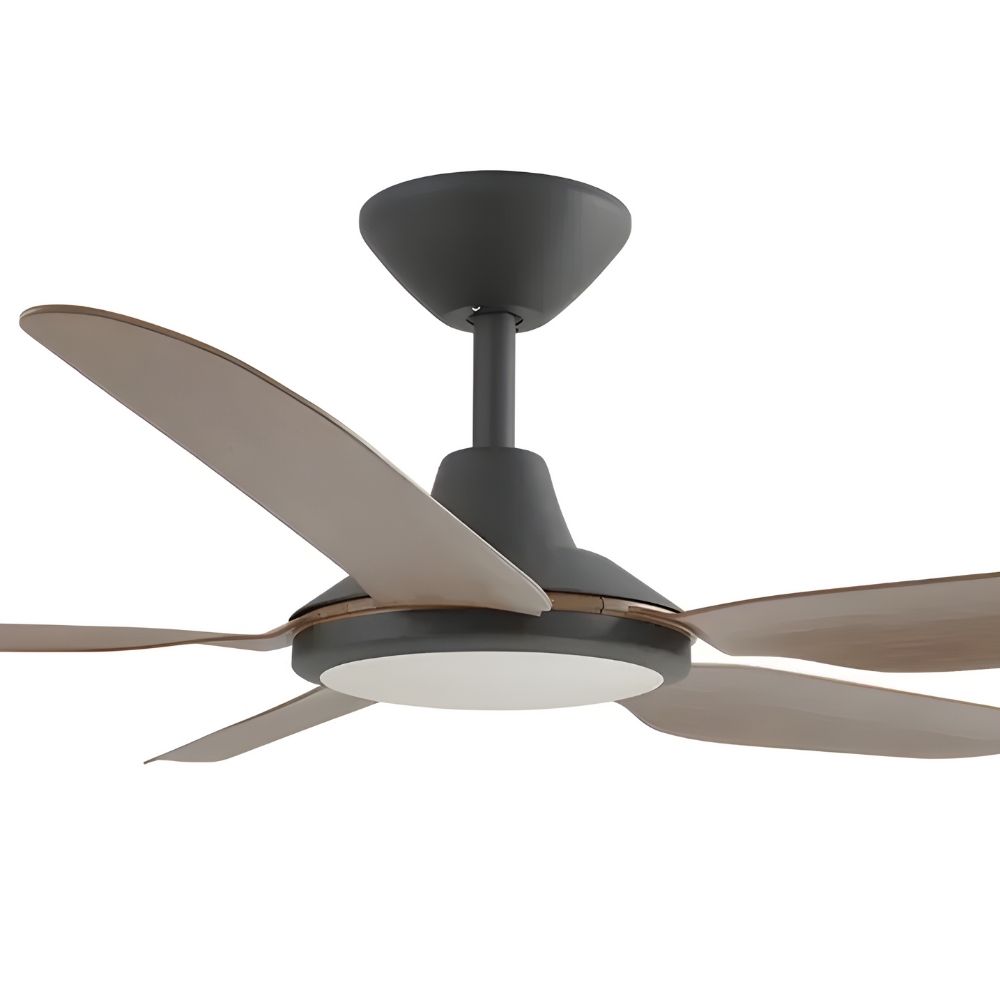 Calibo Storm DC Ceiling Fan 48 inch w/ LED. Black w/ Koa blades ...