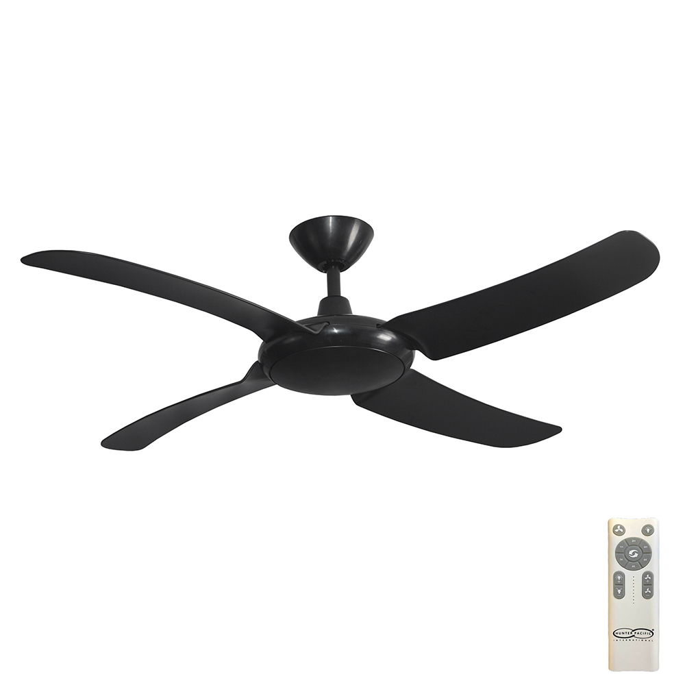 Hunter Pacific Icon DC Ceiling Fan 54 inch. Black | Universal Fans